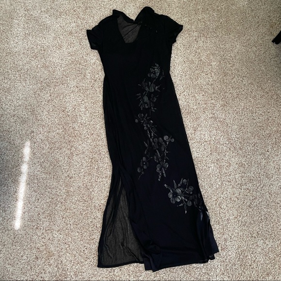 Rhapsody | Dresses | Vintage Rhapsody Black Maxi Dress Size 8 Small ...